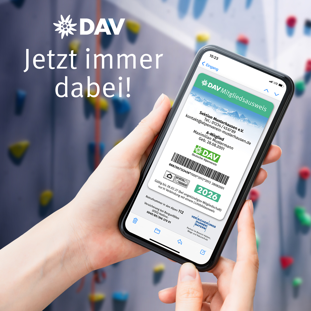 Dein DAV-Mitgliedsausweis 2026 - in Print und Digital